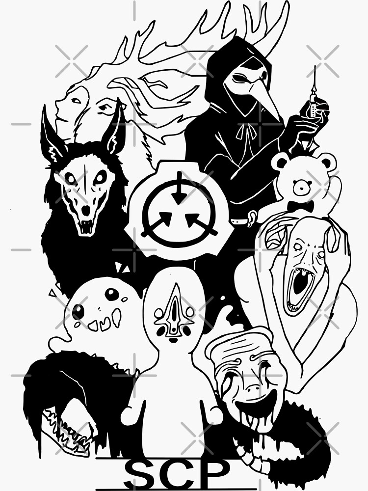"SCP's transparent" Sticker by AmicableApparel | Redbubble
