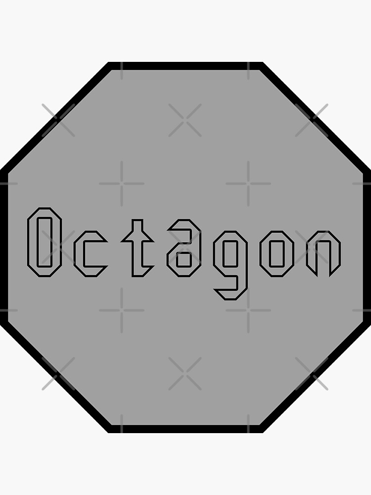 "Octagon grey" Sticker by furygamer | Redbubble