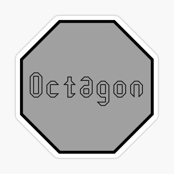 "Octagon grey" Sticker by furygamer | Redbubble