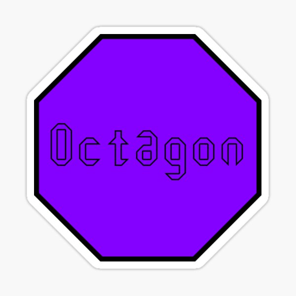 "Octagon purple" Sticker by furygamer | Redbubble
