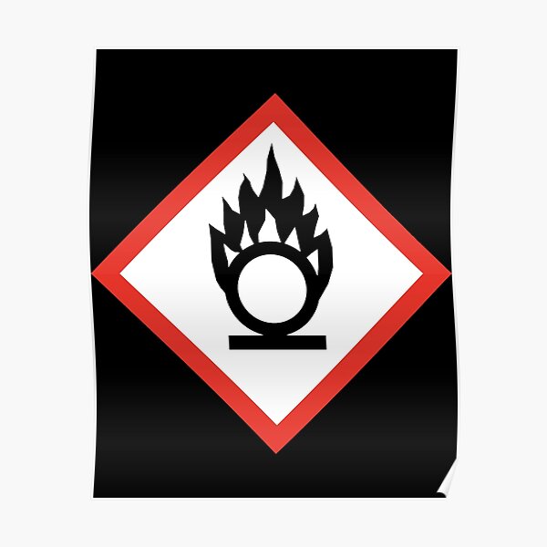 Póster «Pictograma "Comburente"» de WilliamPaterson | Redbubble