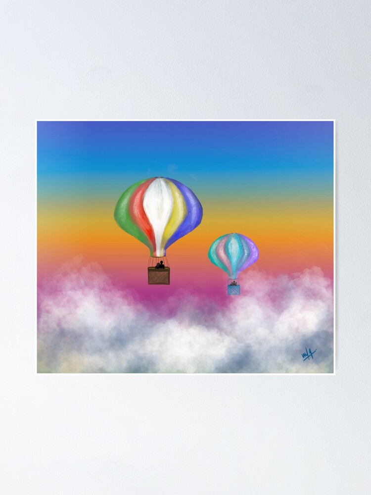 "Colorful Hot Air Balloons And Colorful Sky - Live the dream and rise ...