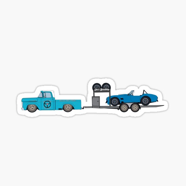 "Race Car Hauler" Sticker by DayCreate | Redbubble