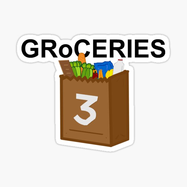 "GRoCERIES" Sticker for Sale by GravyEnthusiast | Redbubble
