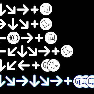 "Fighting Game Commands" Poster for Sale by RaiXann | Redbubble
