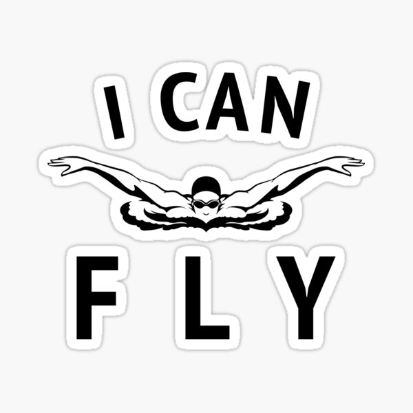 "Swimmer Swim Team Can Fly Butterfly Stroke Swimming Sport design ...