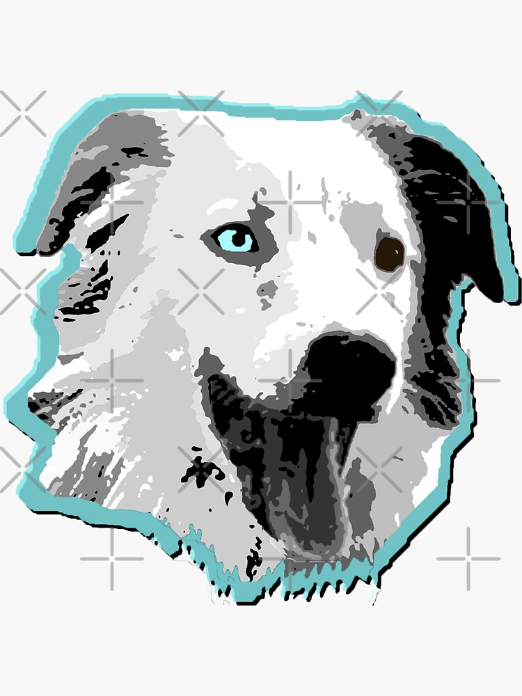 "Mini Aussie Face" Sticker by cmcardenas23 | Redbubble