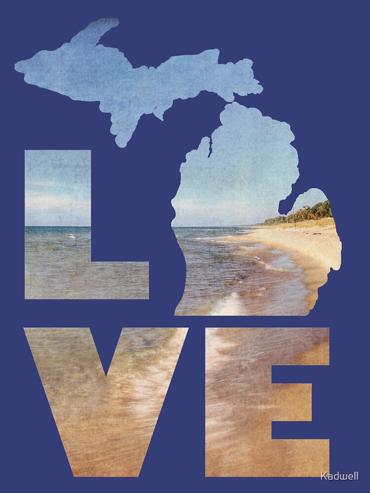 "Love in Michigan" T-shirt for Sale by Kadwell | Redbubble | michigan t ...