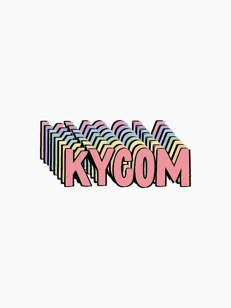 "KYCOM" Sticker for Sale by laurenpcomp33 | Redbubble