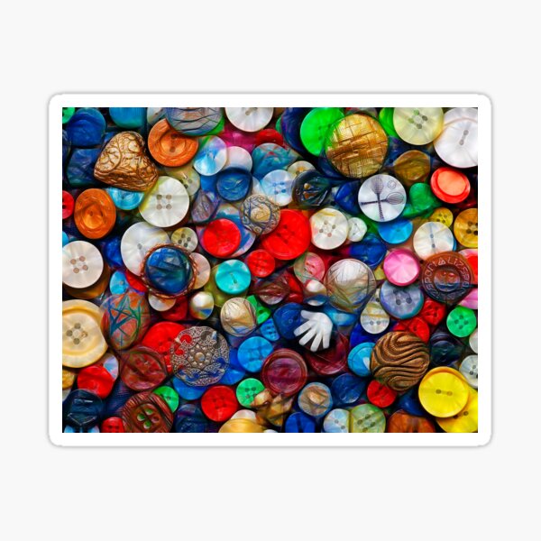 "Buttons" Sticker for Sale by Joe Saladino | Redbubble