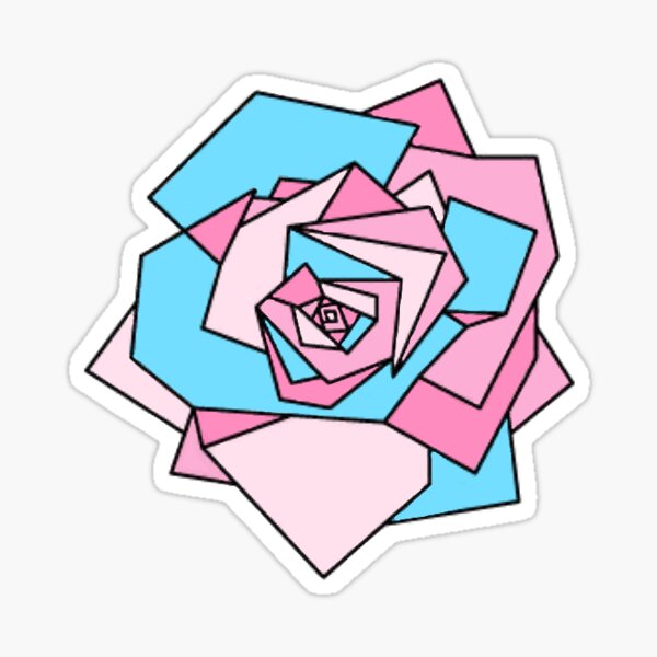 "Transfeminine pride rose" Sticker for Sale by Rem-Sleep | Redbubble