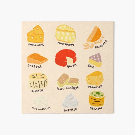 "Cheese fiend" Art Board Print for Sale by littleredcheeks | Redbubble