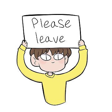"Please Leave" Sticker for Sale by natacular | Redbubble