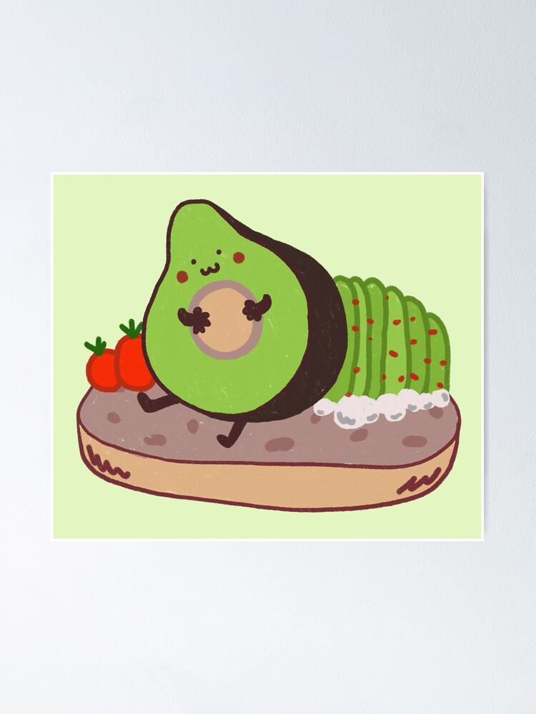 "Smashed avo" Poster for Sale by littleredcheeks | Redbubble