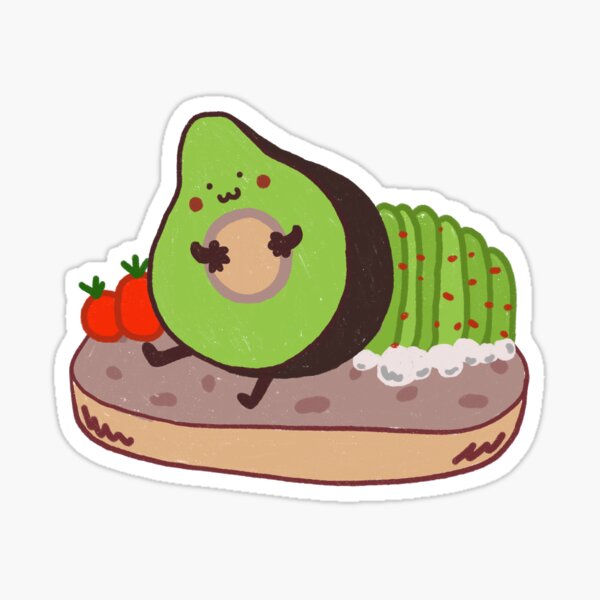 "Smashed avo" Sticker by littleredcheeks | Redbubble