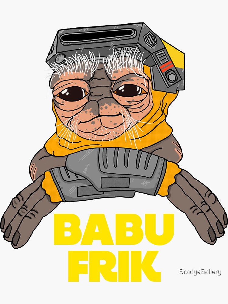 "BABU FRIK" Sticker for Sale by BradysGallery | Redbubble
