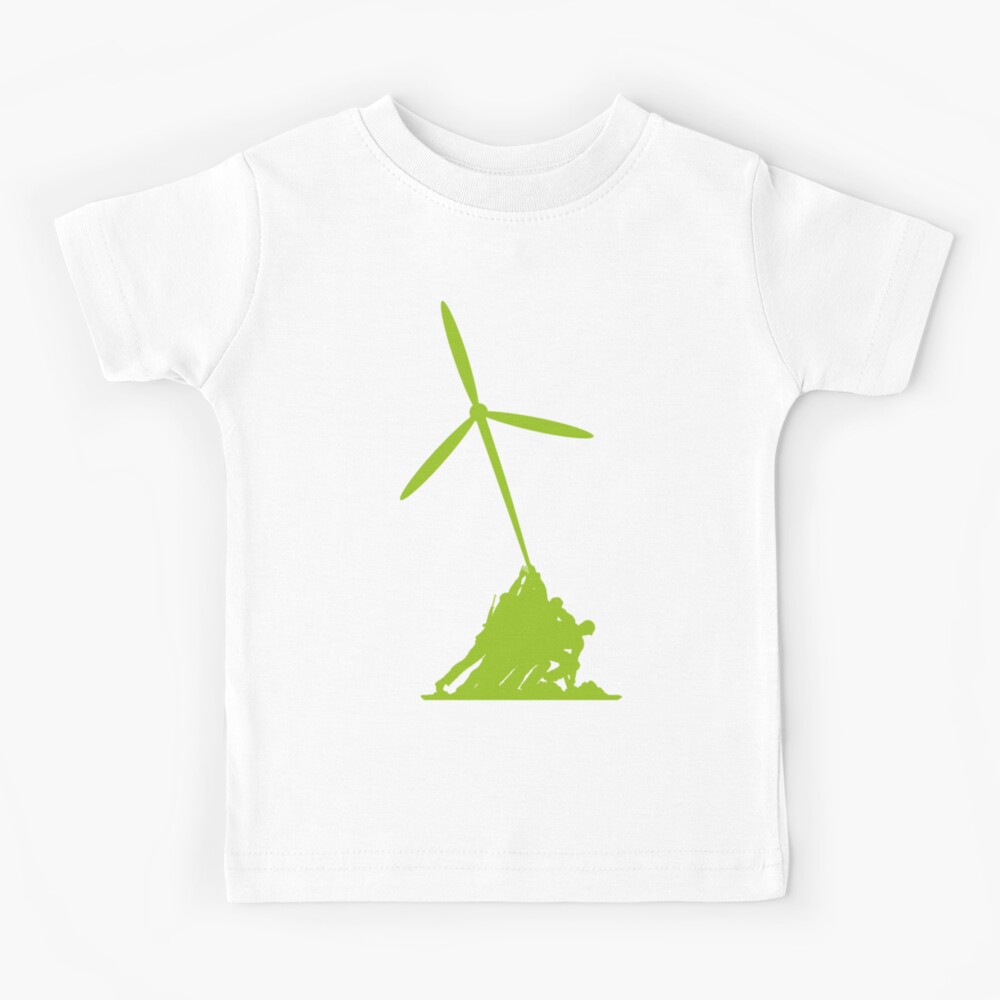 "Raising wind turbines" Kids T-Shirt by KRDesign | Redbubble