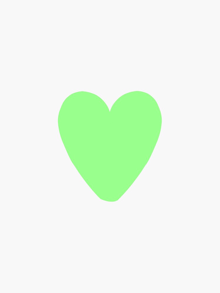 "A cute green heart" Sticker by InspireArts | Redbubble