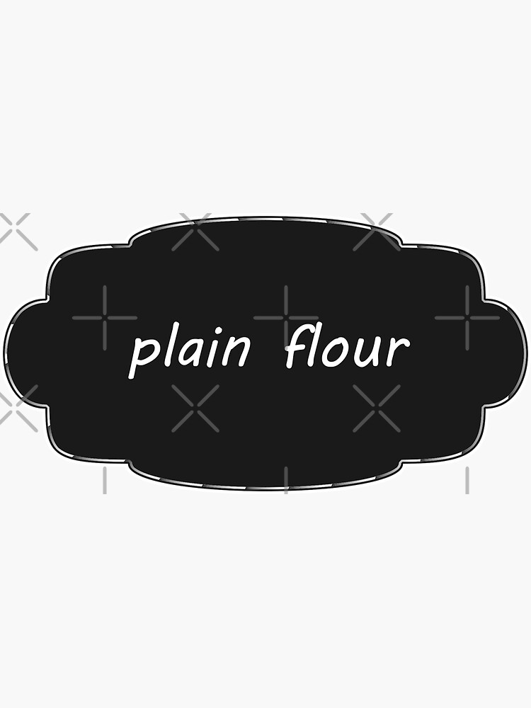 "Printed Pantry Label / Sticker - plain flour" Sticker for Sale by ...