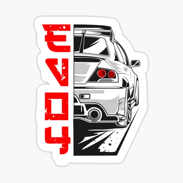 "EVO 4" Sticker for Sale by Dayoneart | Redbubble