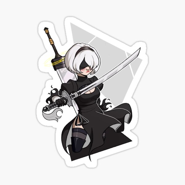 "2B NieR Automata" Sticker for Sale by iampompeii | Redbubble