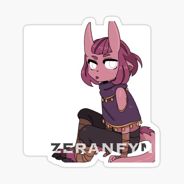 Demon Girl Going Blep Sticker By Zeranfyn Redbubble