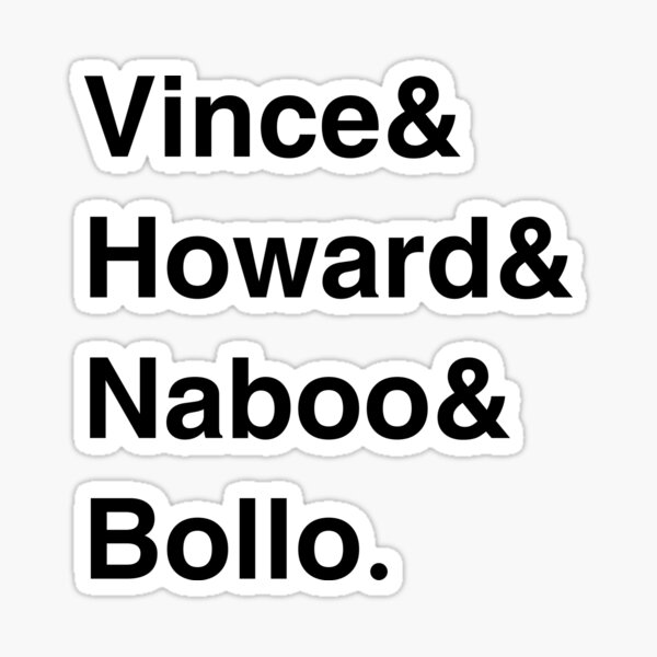 "Mighty Boosh character names" Sticker for Sale by caitied10 | Redbubble