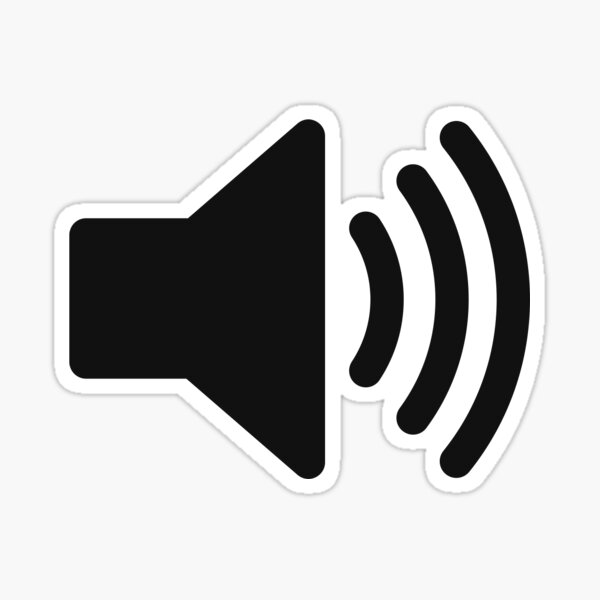 "Audio Speaker Icon" Sticker for Sale by DHSTN | Redbubble