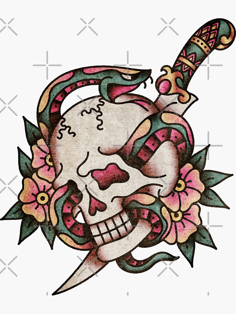 "Salty-Dog American Traditional Tattoo Motif" Sticker for Sale by salty ...