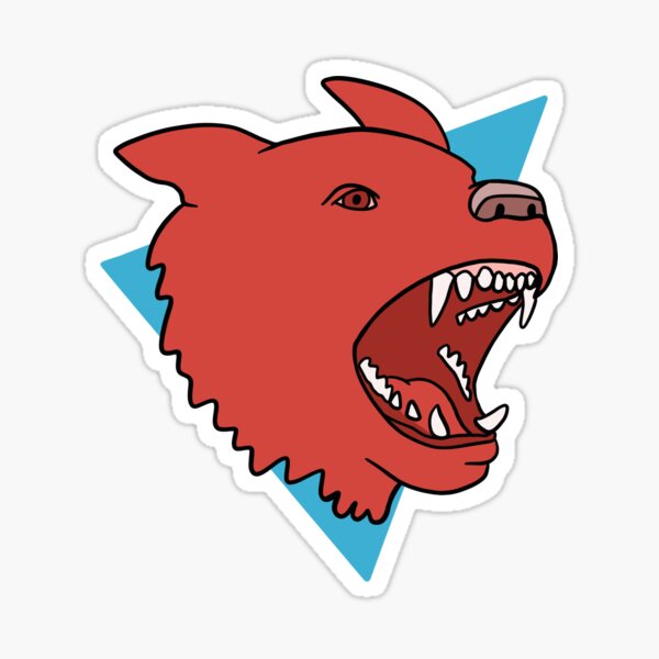 "Angry Dog Barking German Shepherd Rescue Puppy" Sticker for Sale by ...