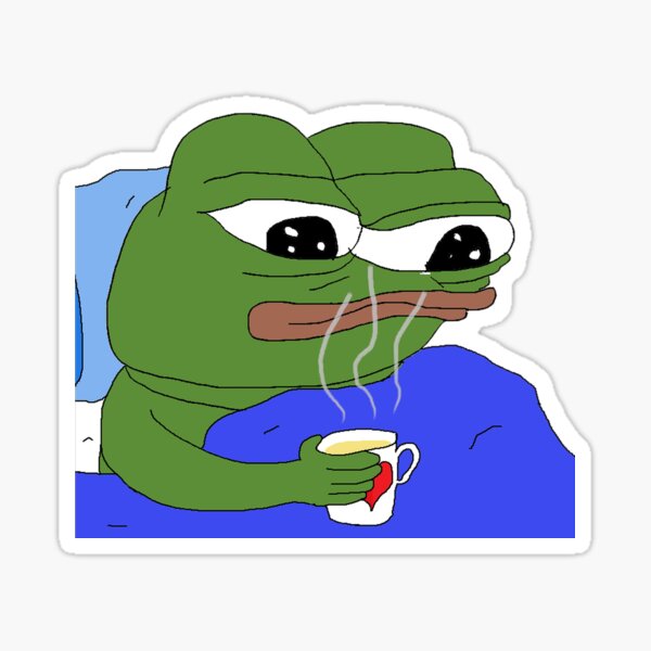 "Cosy Pepe" Sticker by dominik4321 | Redbubble