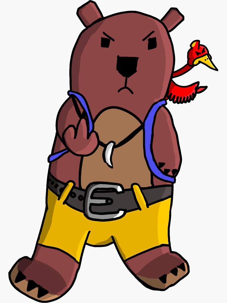 "Angry Banjo Kazooie" Sticker for Sale by Badeleine | Redbubble