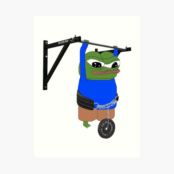 "Workout Pepe" Art Print by dominik4321 | Redbubble