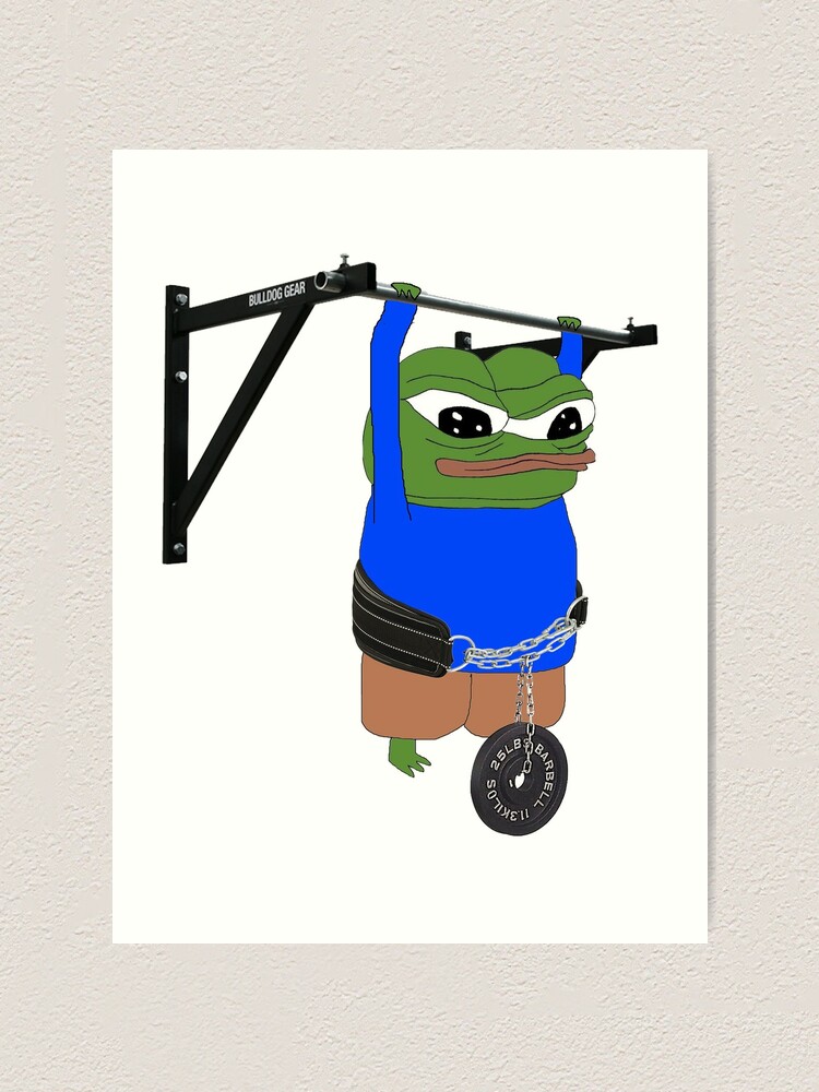 "Workout Pepe" Art Print by dominik4321 | Redbubble