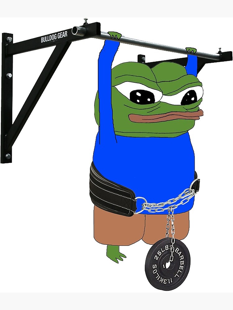 "Workout Pepe" Art Print by dominik4321 | Redbubble