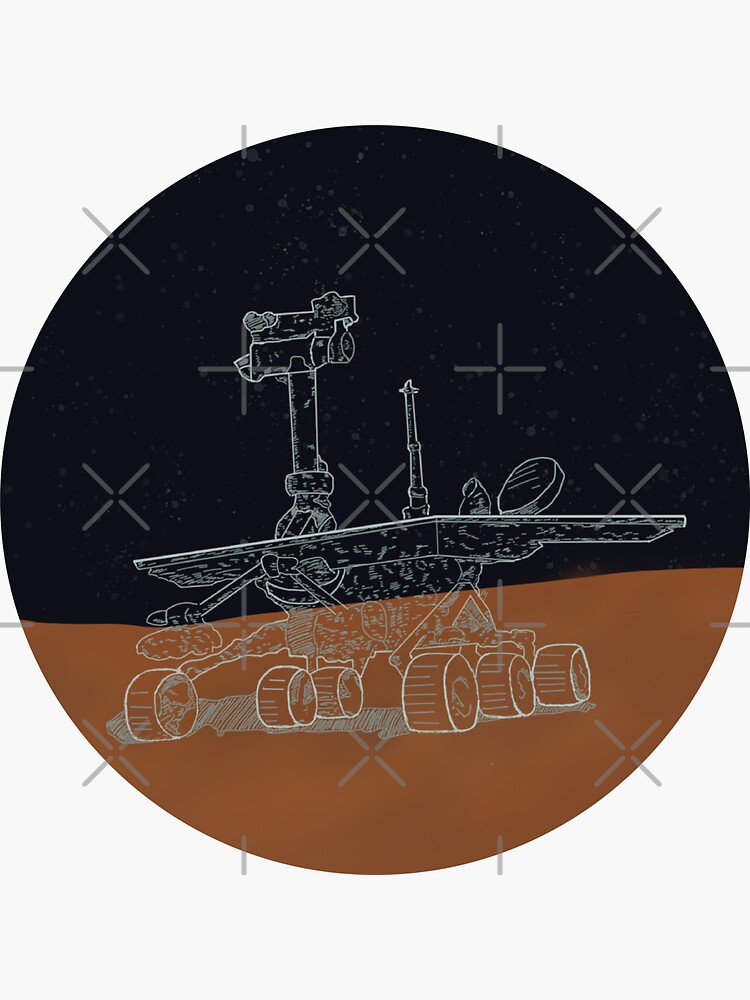 "Mars Rover Outline" Sticker by worldseeker | Redbubble
