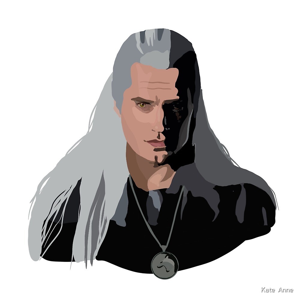 "Geralt of Rivia The Witcher Cartoon " by Kate Anne | Redbubble