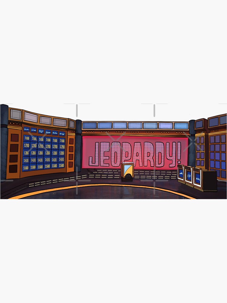 "Jeopardy stage" Sticker for Sale by Yellowcaked | Redbubble