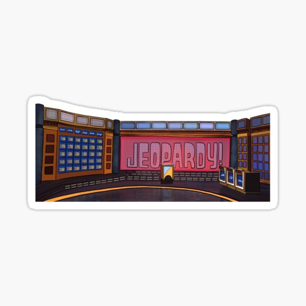 "Jeopardy stage" Sticker for Sale by Yellowcaked | Redbubble