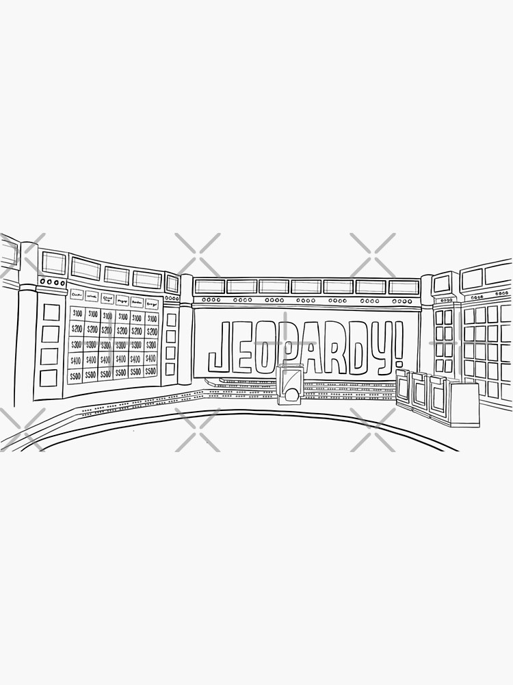 "Jeopardy Stage Outline" Sticker for Sale by Yellowcaked | Redbubble