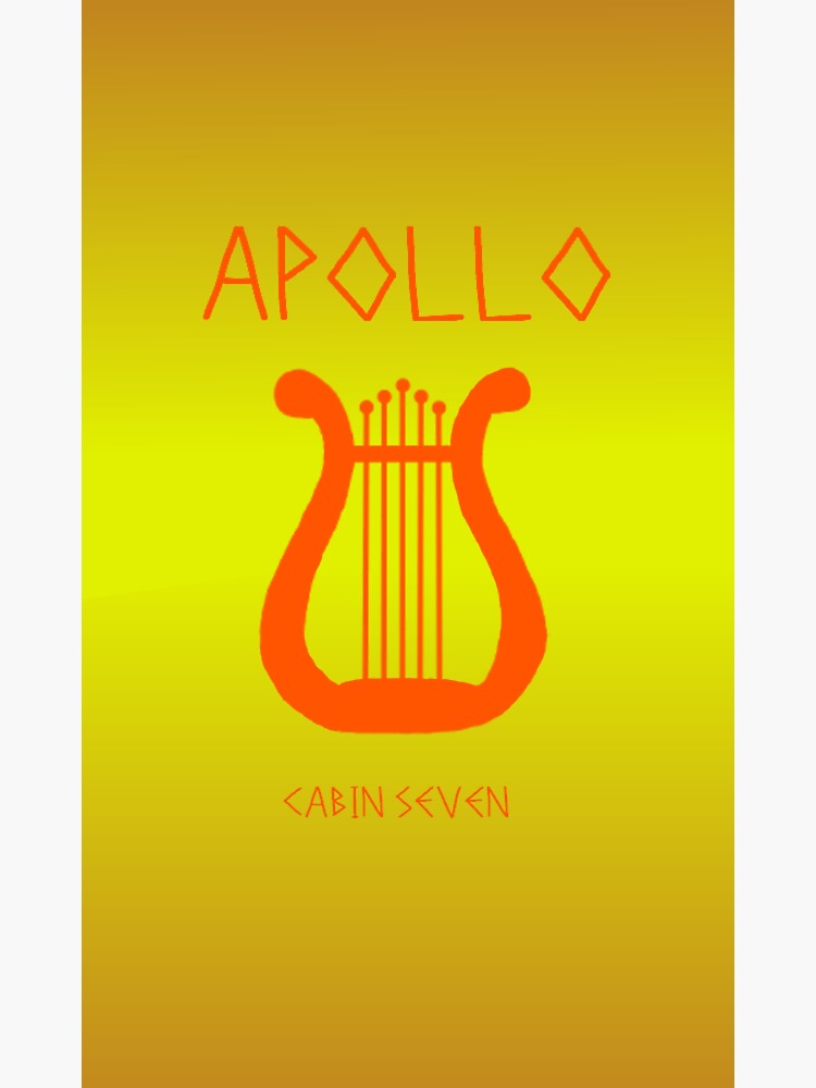 "Percy Jackson: Cabin Seven - Apollo" Sticker by sarahgrant24601 ...
