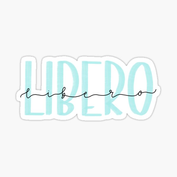 "Hand lettered Libero Design" Sticker by emu-ejz | Redbubble