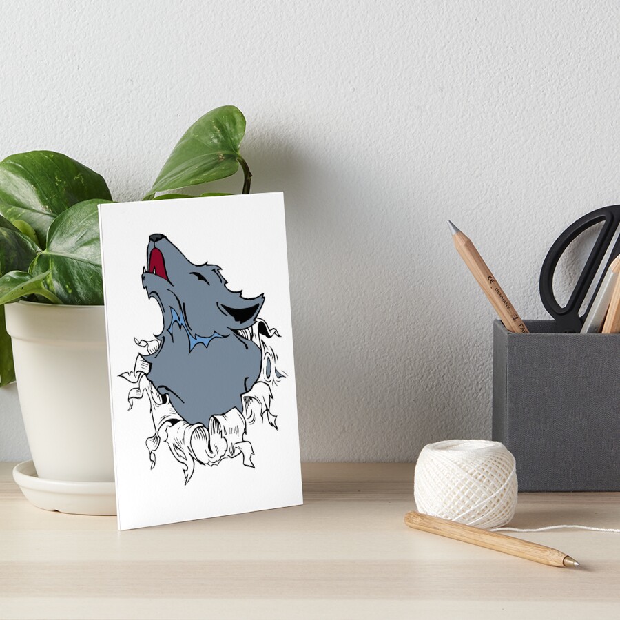 "Wolf Rip Through" Art Board Print for Sale by WolfInkArt | Redbubble