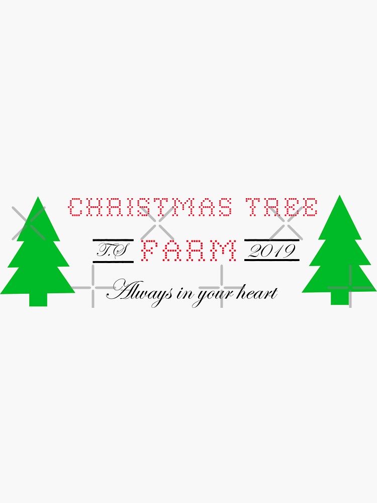 "christmas tree farm" Sticker by emma-johnston | Redbubble