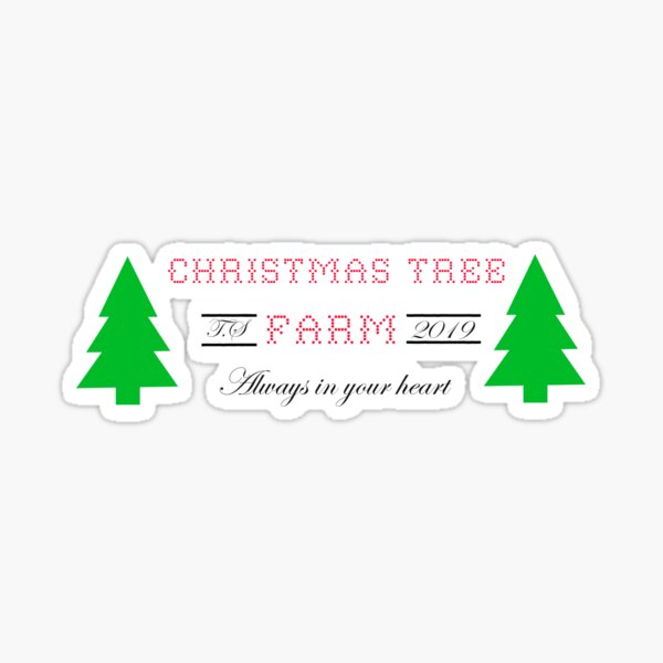 "christmas tree farm" Sticker by emma-johnston | Redbubble