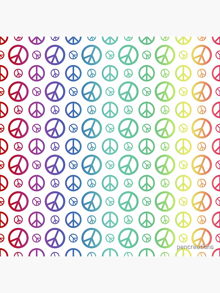 "Rainbow Peace Signs" Sticker for Sale by pencreations | Redbubble