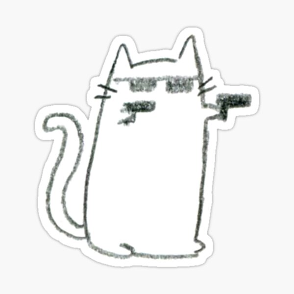 "Danger Cat" Sticker for Sale by SaltyMcNugget13 | Redbubble