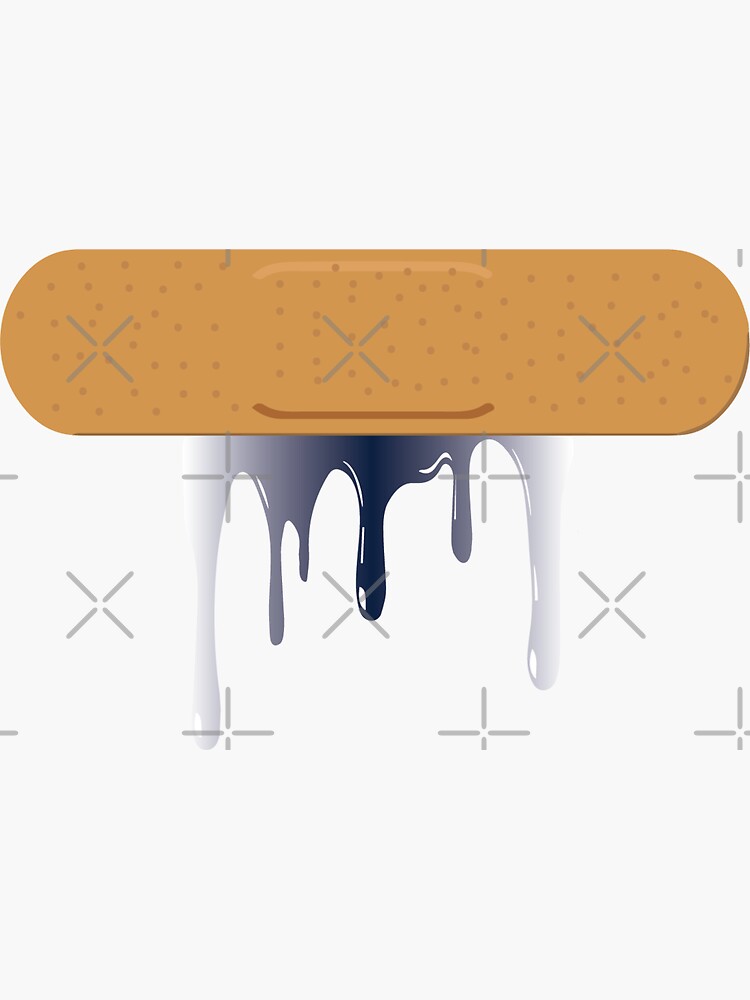 "Bleeding Blue and White" Sticker for Sale by katelyngonos | Redbubble