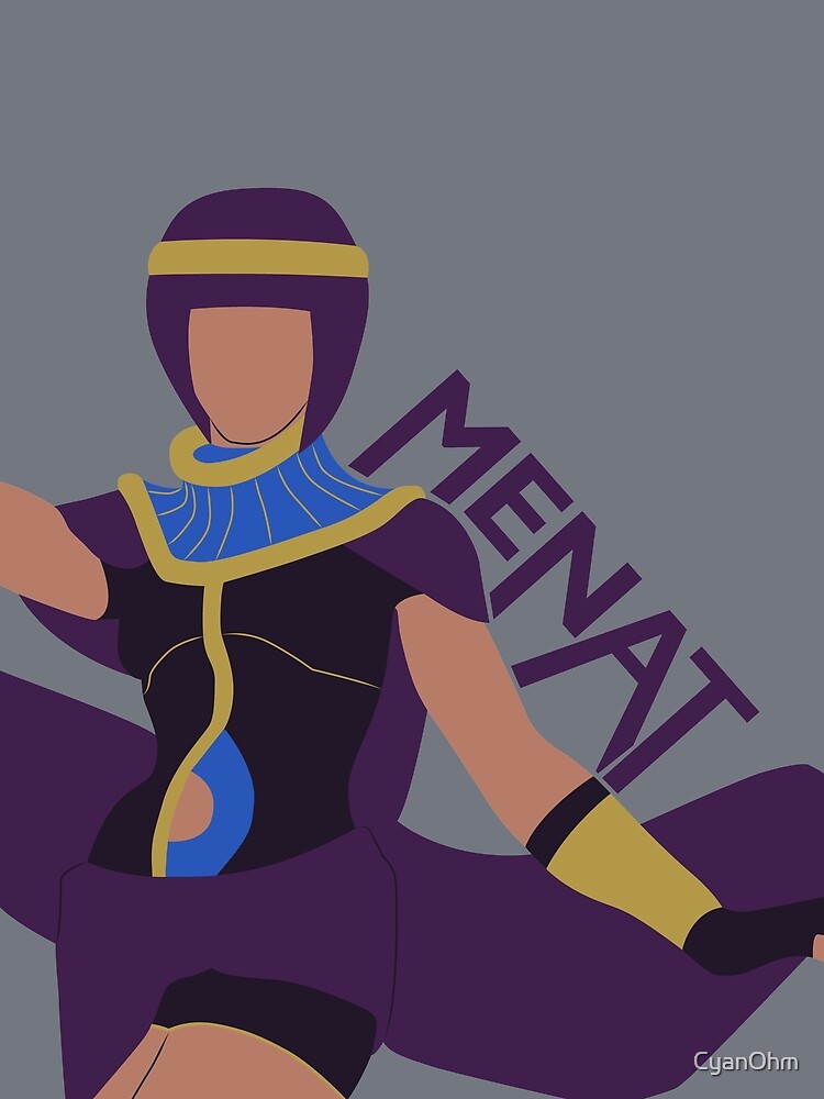 "Menat SFV Minimalist Vector Trace" Graphic T-Shirt for Sale by CyanOhm ...
