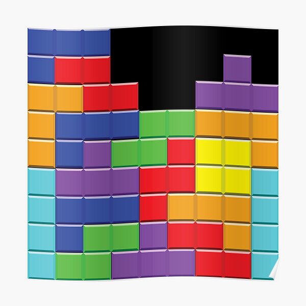 "Tetris Block Design" Poster by Ninjae99 | Redbubble